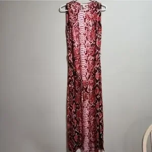 Michael Kors | Dresses | Michael Kors Snake Print Maxi Sleeveless Dress ...